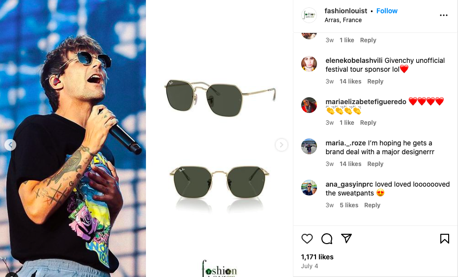 Louis Tomlinson Wows Festival Crowd in Ray-Ban Shades – EyeOns