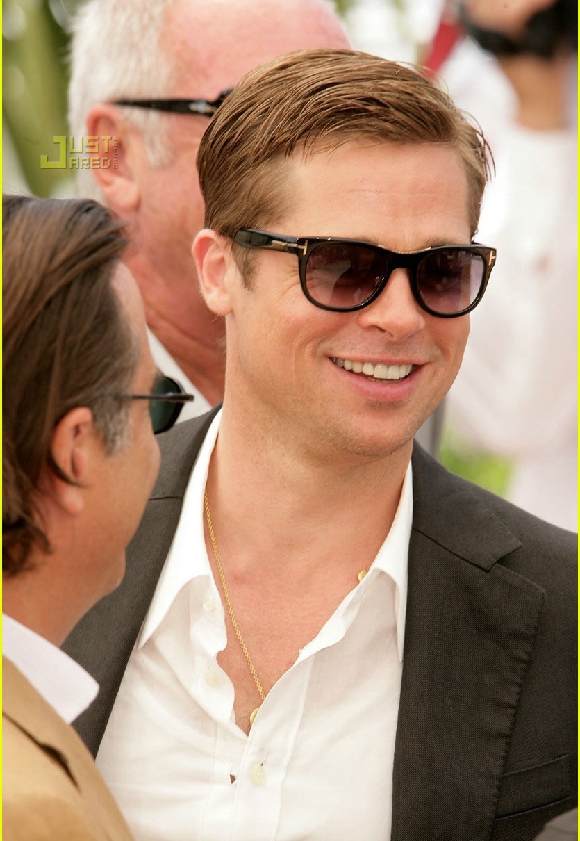 Brad Pitt Shines in Tom Ford Jack Sunglasses at 2007 Cannes Film Festi ...
